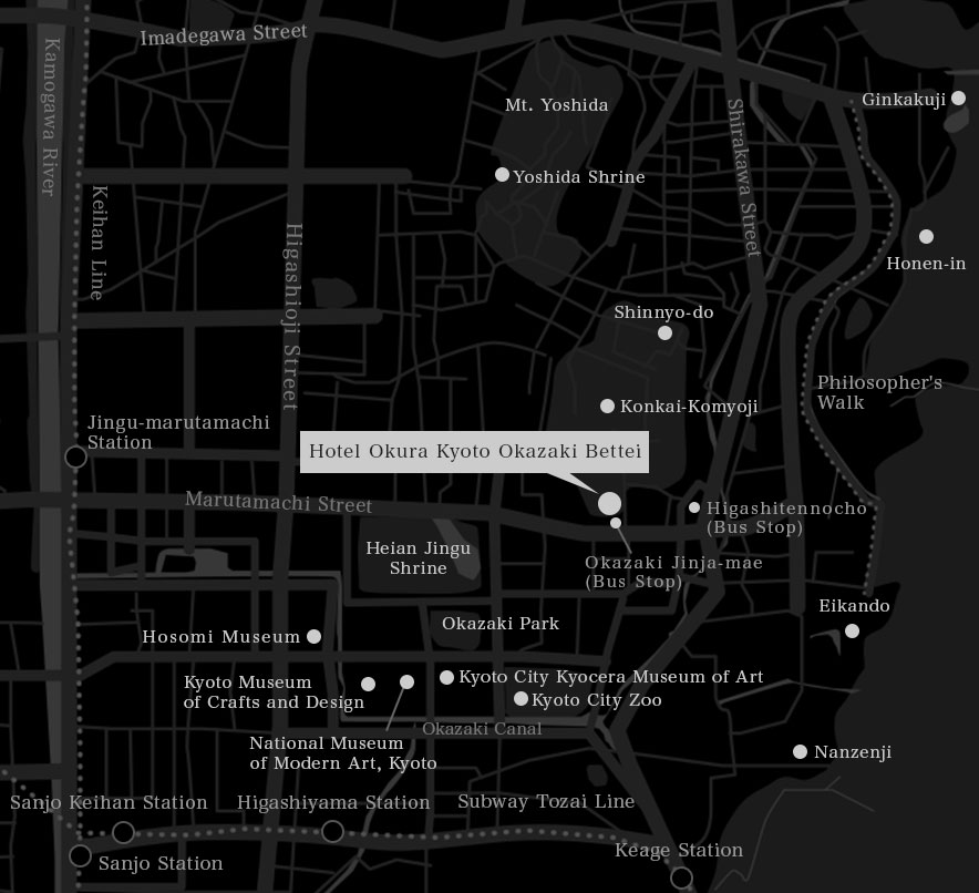 Access | [Official] Hotel Okura Kyoto Okazaki Bettei